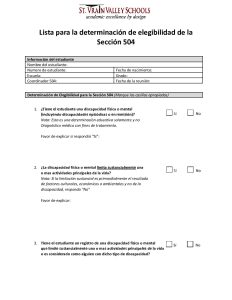 20200121 Checklist Section 504 Eligibility Determination FINAL OCR APPROVED-Public (Spanish ...